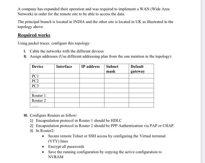 Solved A company has expanded their operation and was | Chegg.com