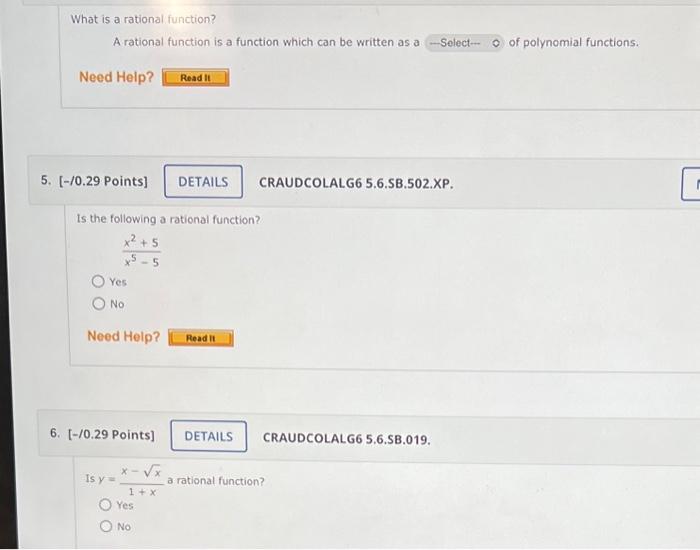 Solved What is a rational function? A rational function is a | Chegg.com