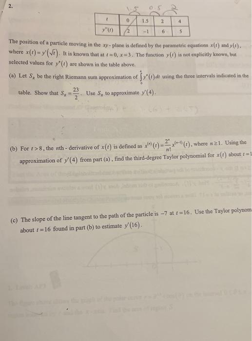 Solved The position of a particle moving in the xy-plane is | Chegg.com