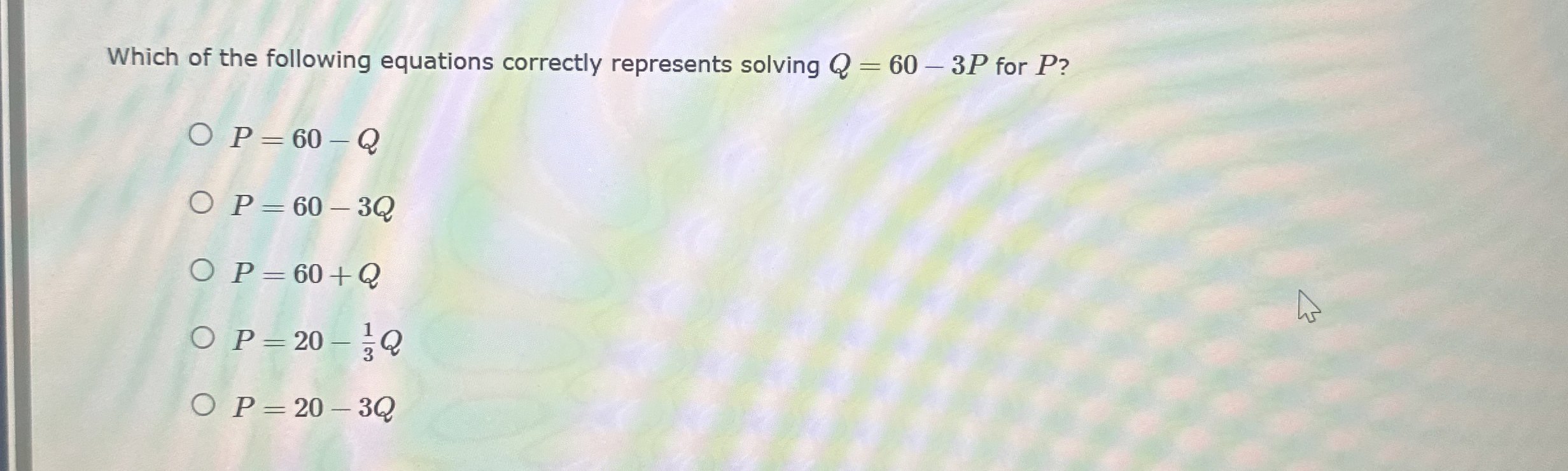 Solved Which of the following equations correctly represents | Chegg.com