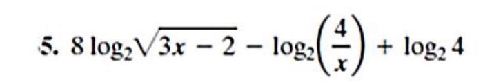 Solved log23x−2−log2(x4)+log24 | Chegg.com