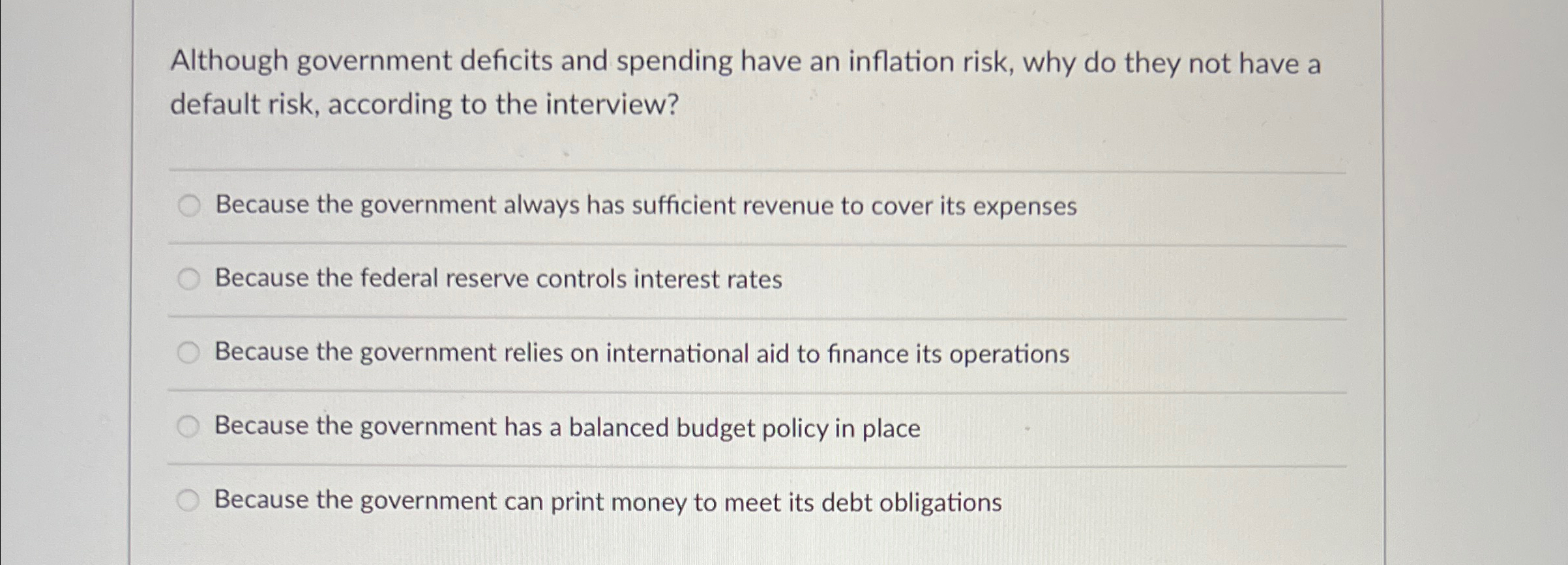 Solved Although government deficits and spending have an | Chegg.com