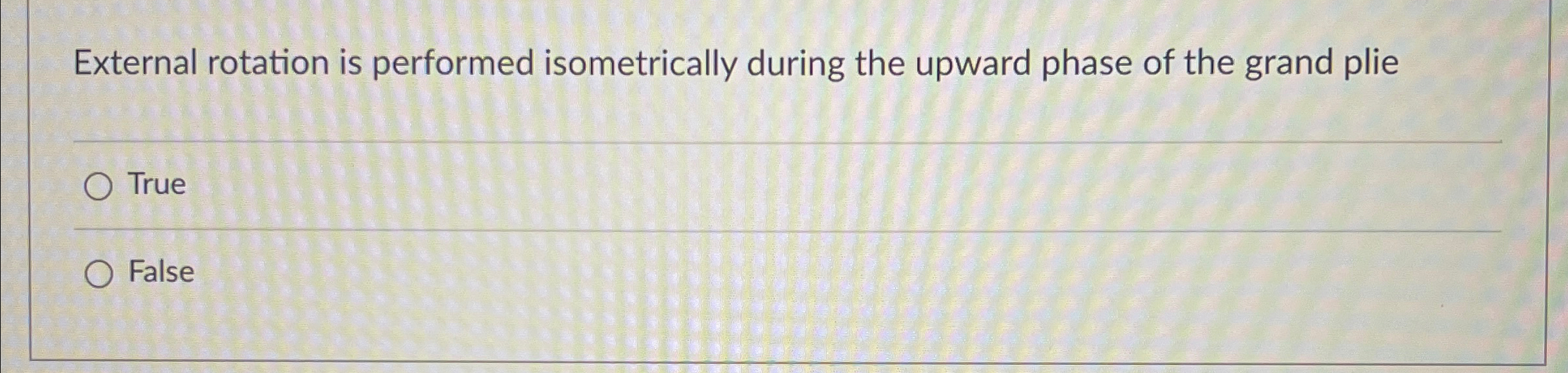 Solved External rotation is performed isometrically during | Chegg.com