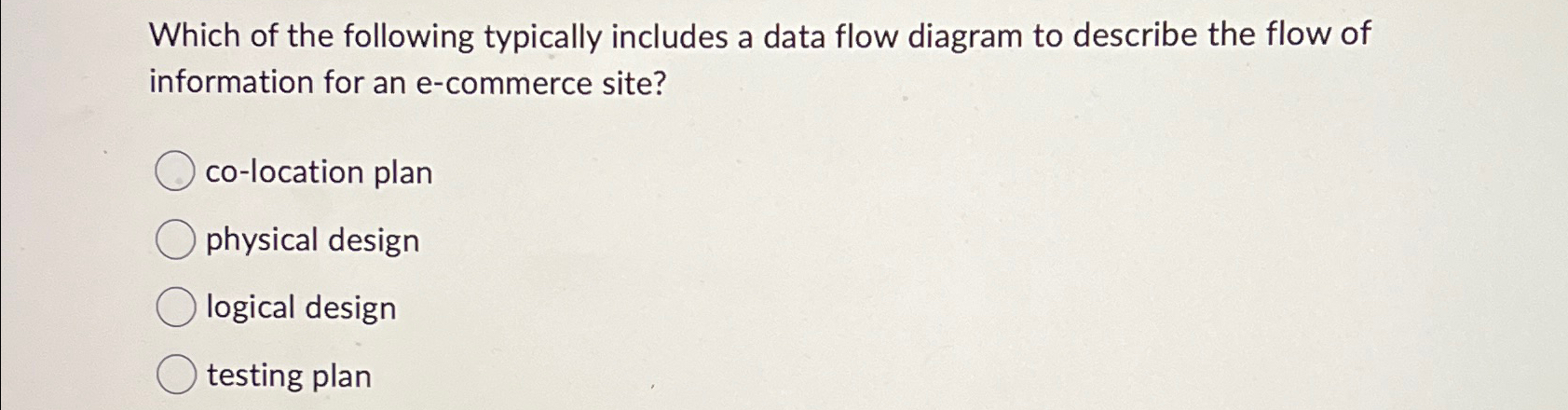 Solved Which of the following typically includes a data flow | Chegg.com