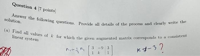 Solved Question 4 [7 points] Answer the following questions. | Chegg.com