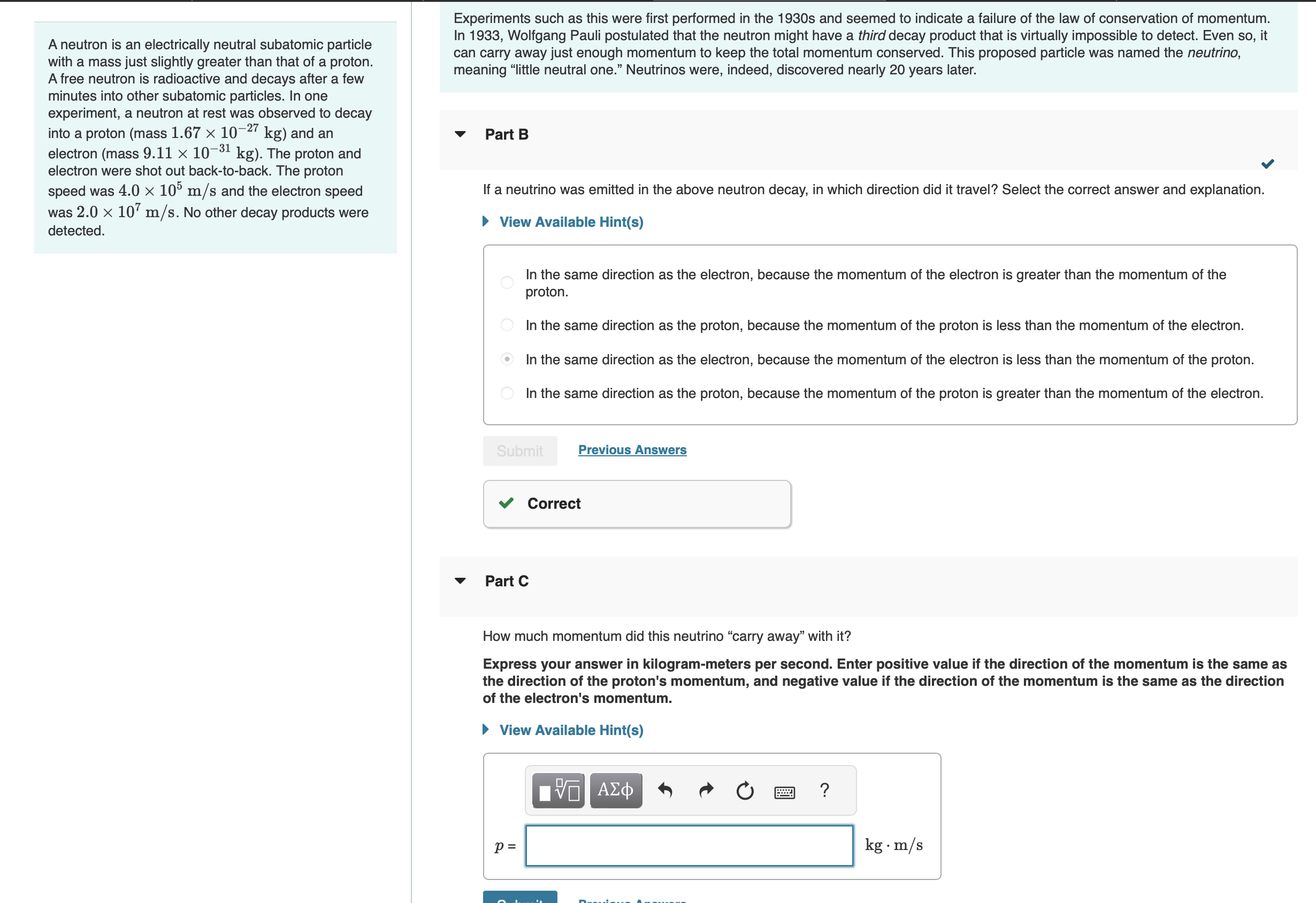 Solved Experiments such as this were first performed in the | Chegg.com