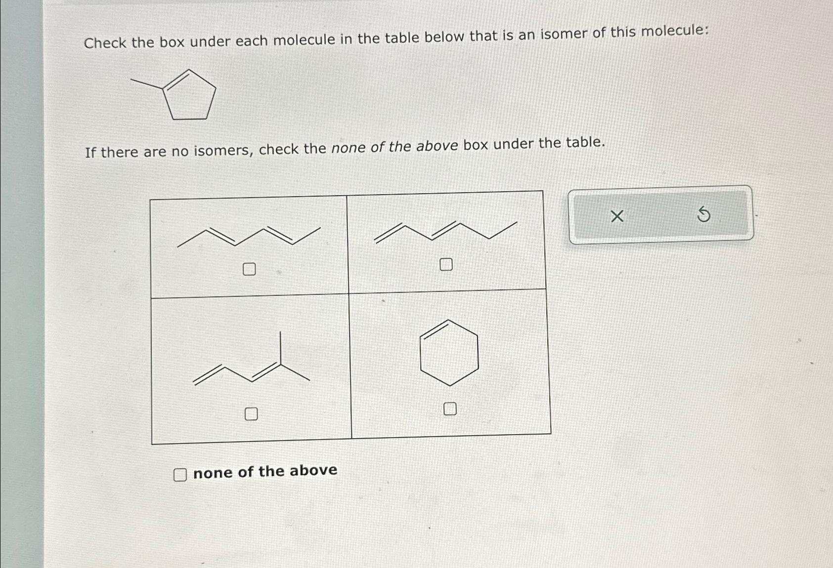 Solved Check the box under each molecule in the table below | Chegg.com
