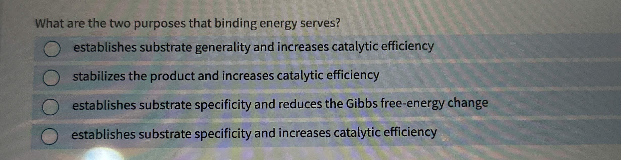 Solved What are the two purposes that binding energy | Chegg.com