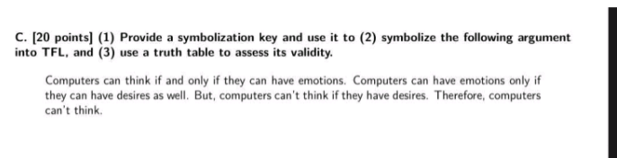 Solved C. [20 points] (1) Provide a symbolization key and | Chegg.com