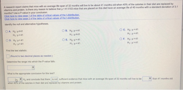 Solved for the last questions, options are reject/do not | Chegg.com
