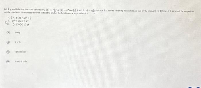 Solved Let f. g. and h be the functions defined by f(x) = | Chegg.com Solved Let f. g. and h be the functions defined by f(x) = | Chegg.com