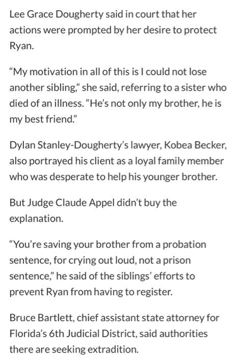 Research the Florida Dougherty Siblings crime spree | Chegg.com