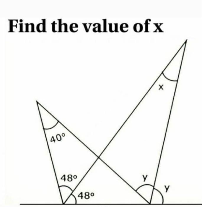 Solved Find the value of x x 400 480 у у 480 | Chegg.com