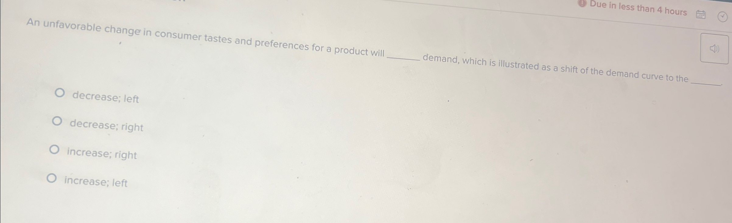 Solved Due in less than 4 ﻿hoursAn unfavorable change in | Chegg.com