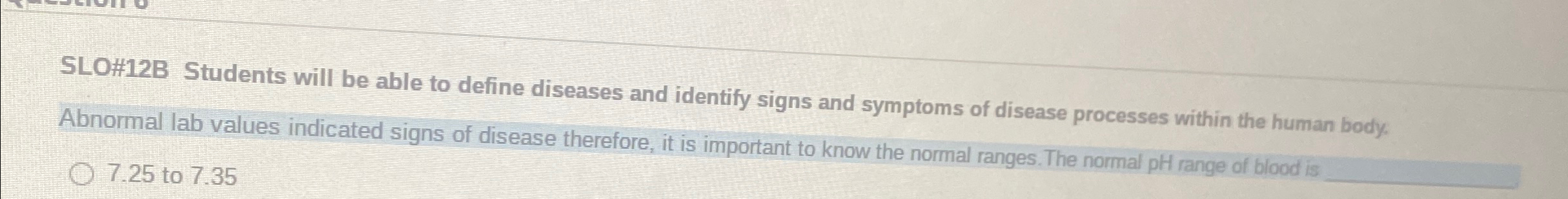 Solved SLO#12B Students will be able to define diseases and | Chegg.com