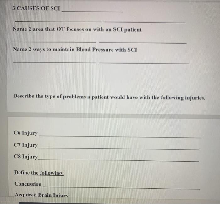 Solved Define the following: INCOMPLETE SCI COMPLETE SCI | Chegg.com