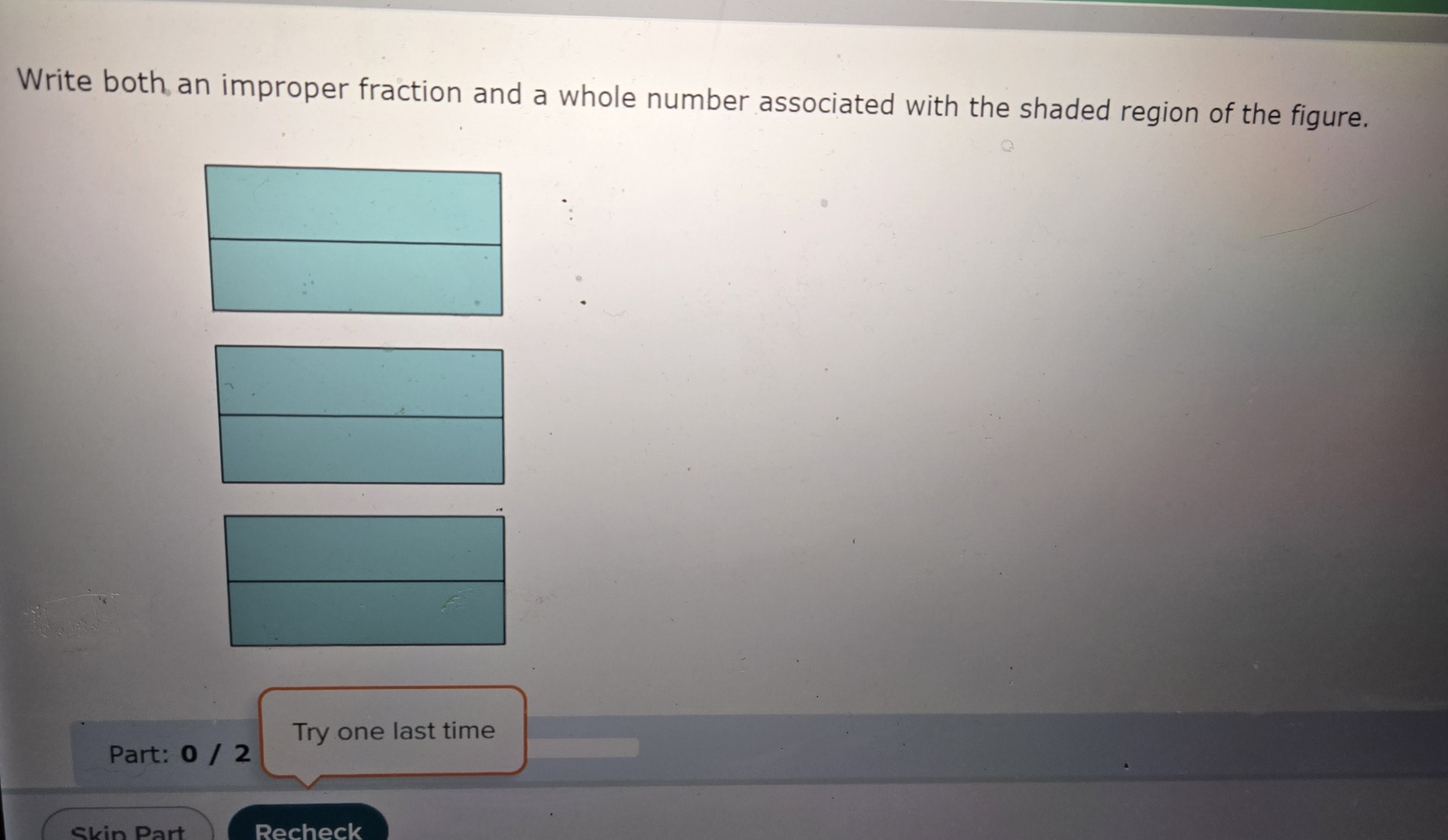 Solved Write both an improper fraction and a whole number | Chegg.com