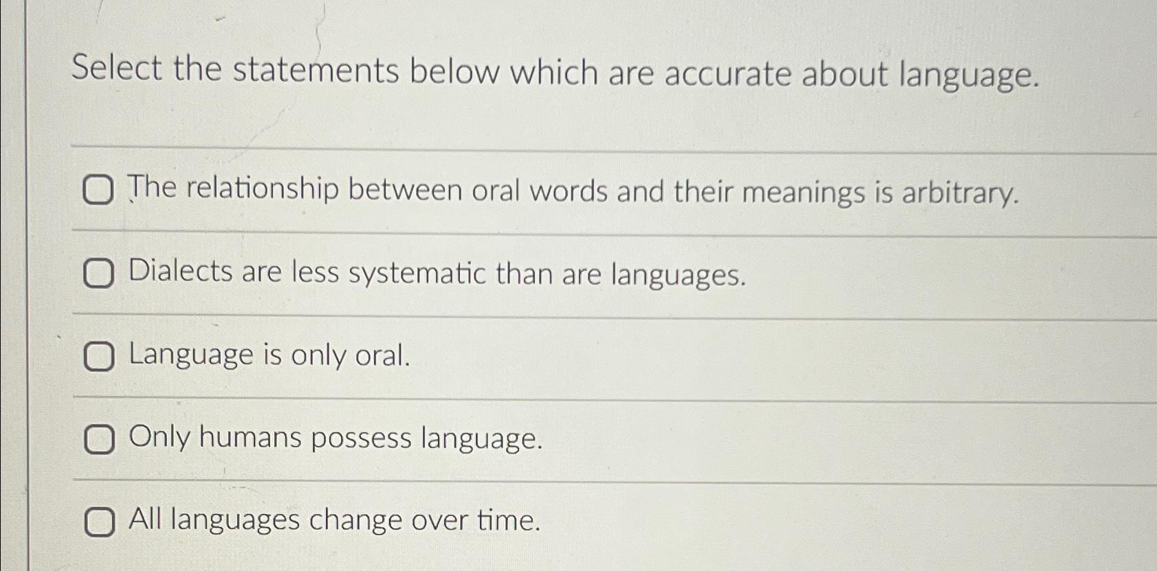 Solved Select the statements below which are accurate about | Chegg.com