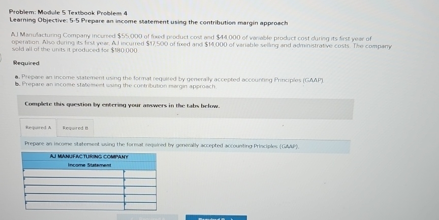 Problem: Module 5 ﻿Textbook Problem 4Learning | Chegg.com
