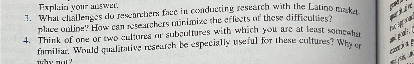 Solved Explain your answer.3. ﻿What challenges do | Chegg.com