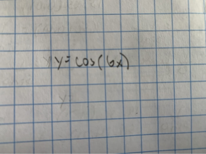 Solved y = cos(6x) | Chegg.com
