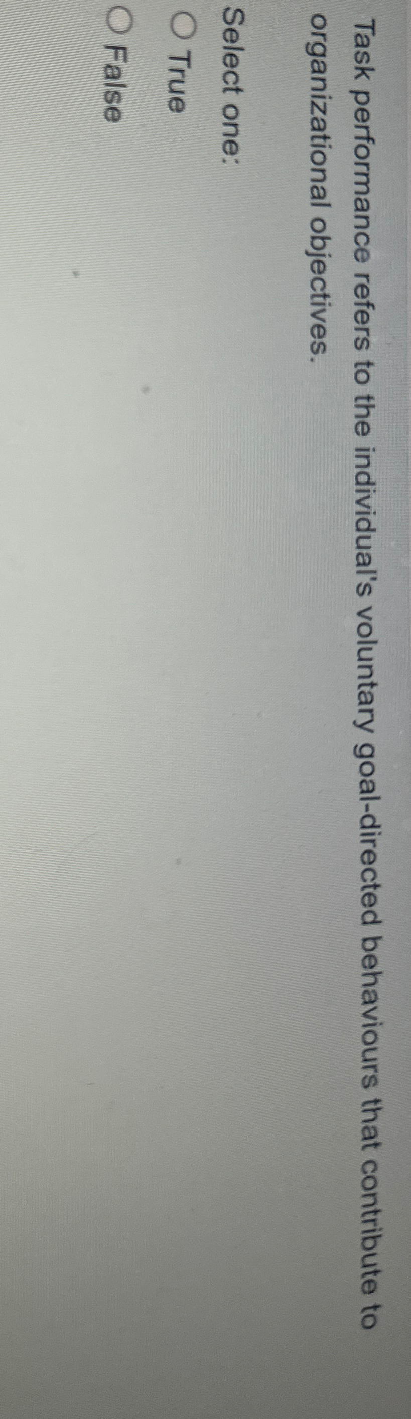 Solved Task performance refers to the individual's voluntary | Chegg.com