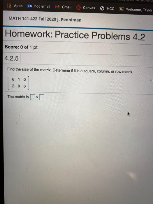 Solved Apps 05 hcc email M Gmail Canvas HCC 3 Welcome, | Chegg.com