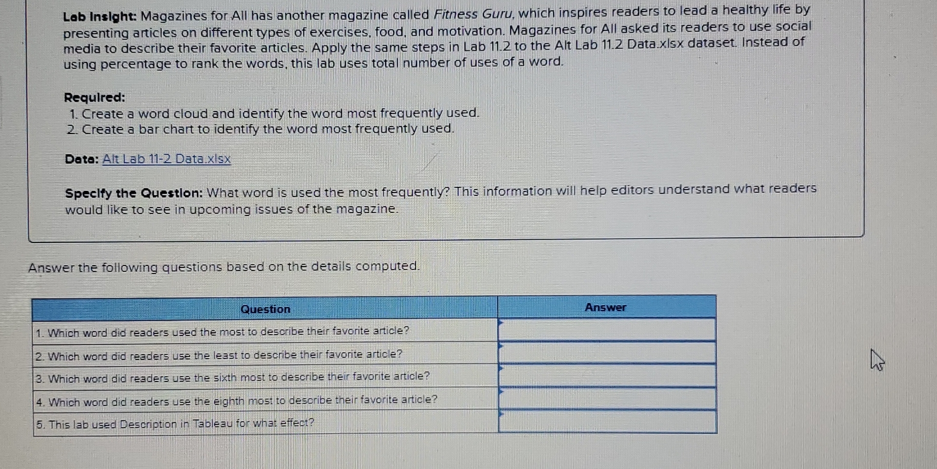 Solved Lob Inslght: Magazines for All has another magazine | Chegg.com