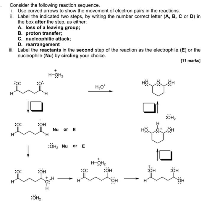 Solved Consider the following reaction sequence. i. Use | Chegg.com