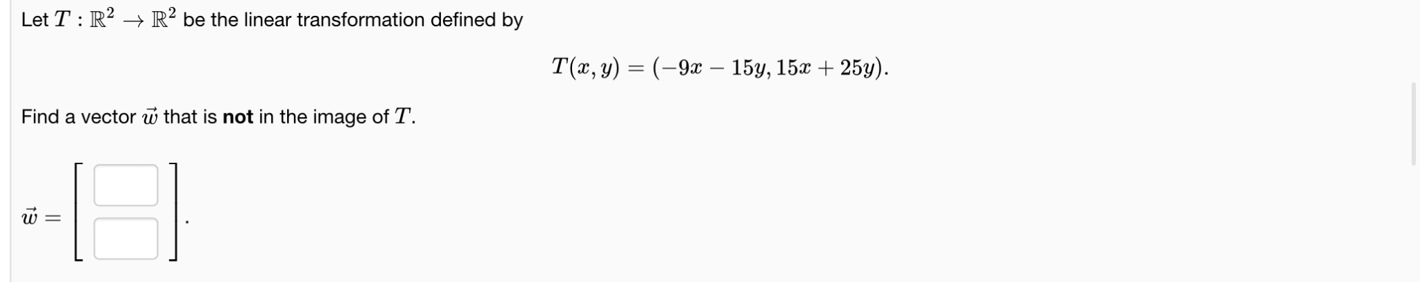 Solved Let T:R2→R2 ﻿be the linear transformation defined | Chegg.com