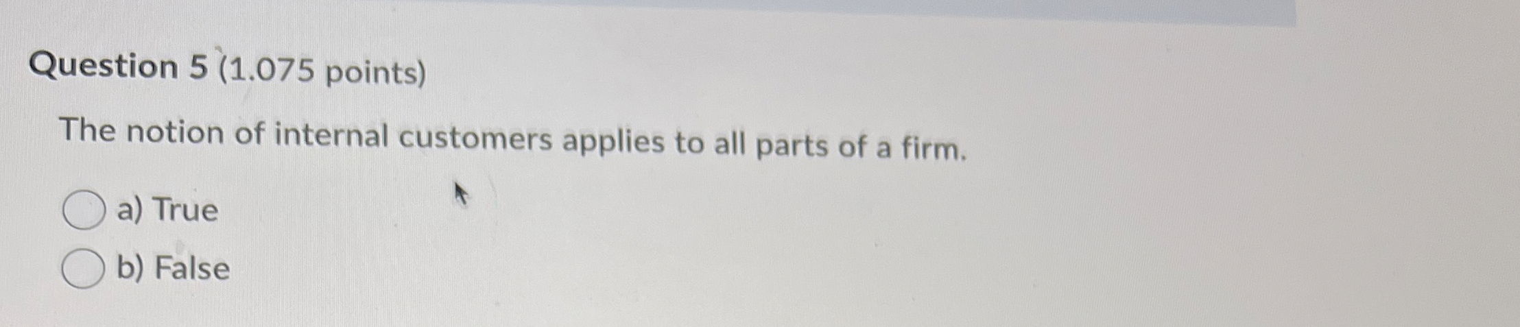Solved Question 5 (1.075 ﻿points)The notion of internal | Chegg.com
