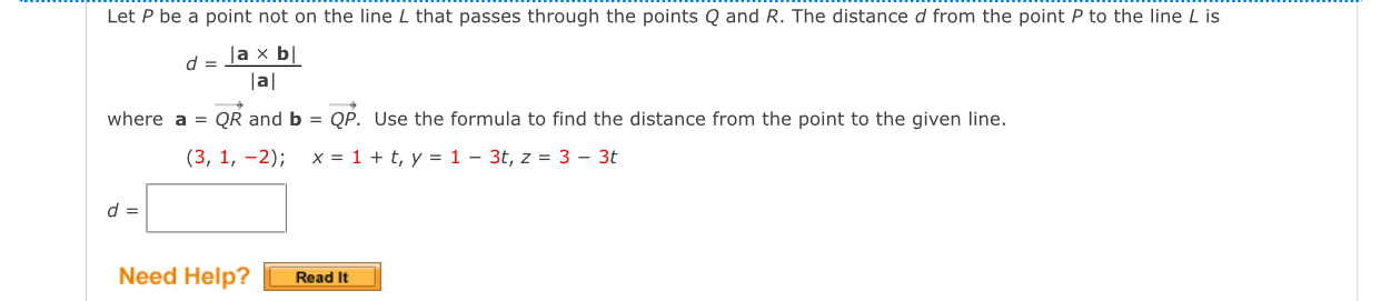 Solved Let P ﻿be a point not on the line L ﻿that passes | Chegg.com