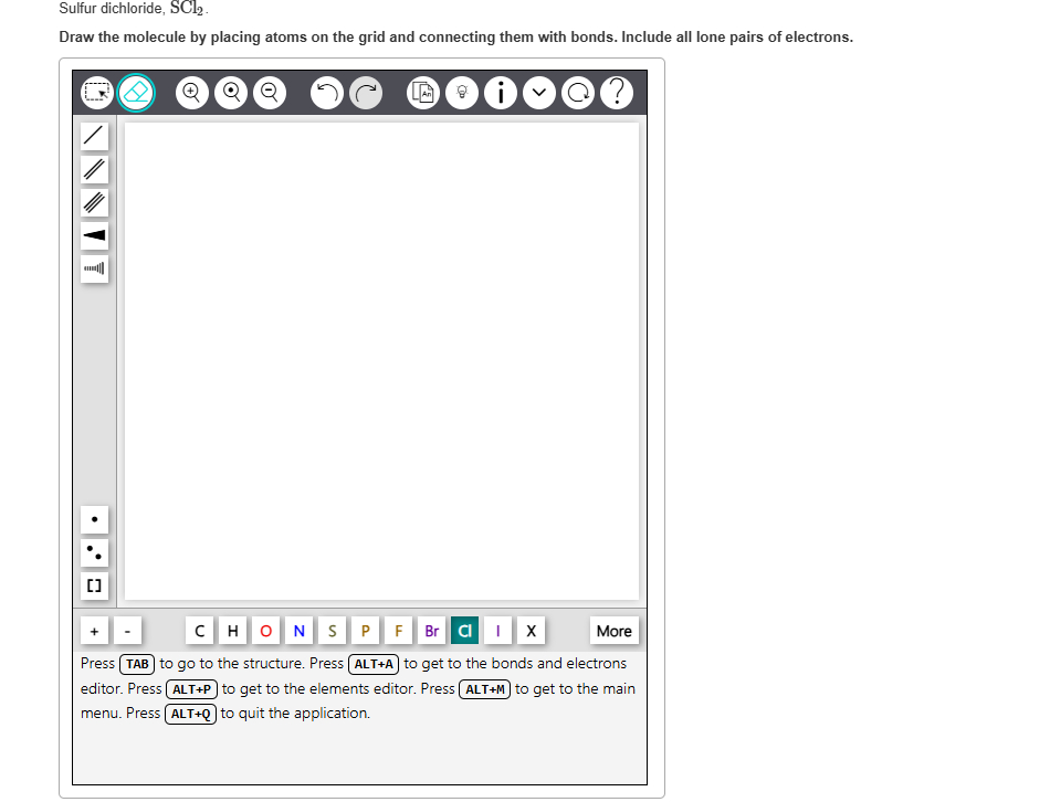 Solved Sulfur dichloride, SCl2. ﻿Draw the molecule by | Chegg.com