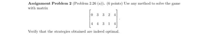 Solved Assignment Problem 2 (Problem 2.26 (a)). (6 points) | Chegg.com