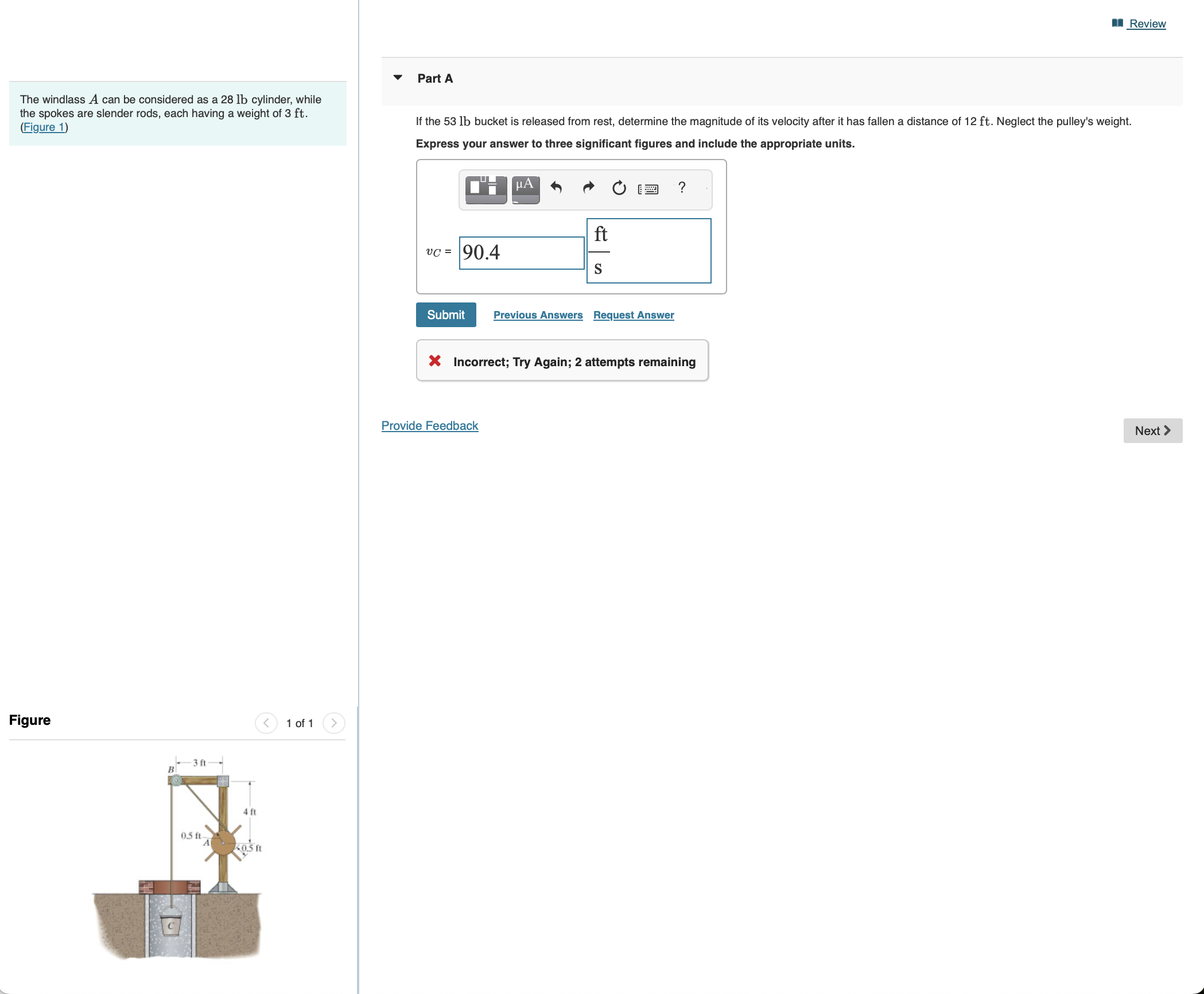 Solved The windlass A can be considered as a 28lb ﻿cylinder, | Chegg.com
