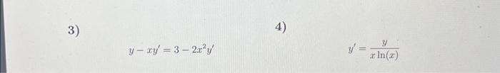 Solved Seperable Equations Both 3 And 4 The Answers To The