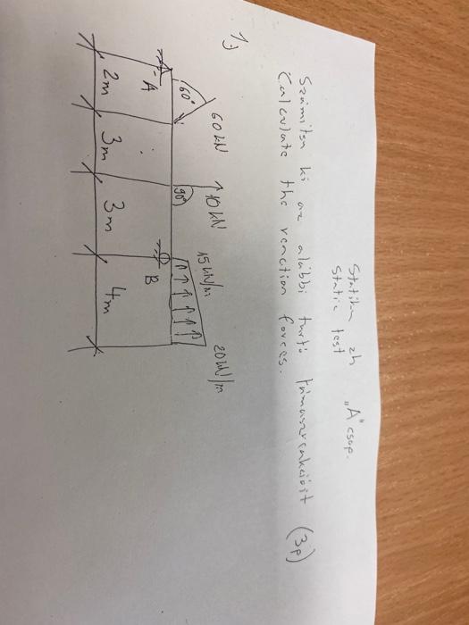 Solved Statika zh Statie test „A csop. Szimitsn ki Calculate | Chegg.com