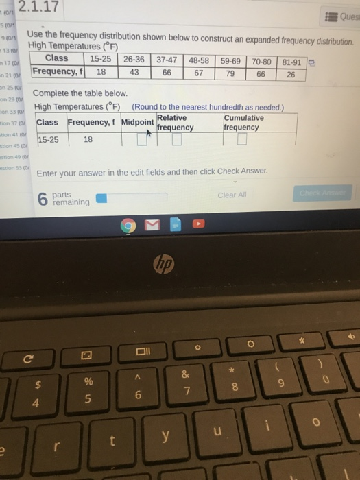 Solved 2.1.17 Ques 50 Use the frequency distribution shown | Chegg.com