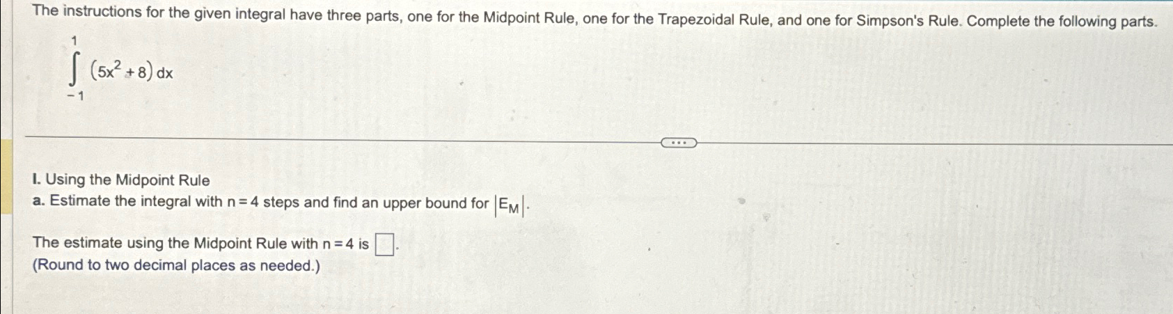 Solved The instructions for the given integral have three | Chegg.com