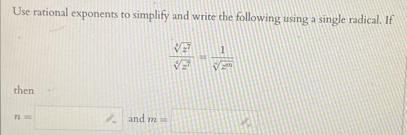 Solved Use rational exponents to simplify and write the | Chegg.com
