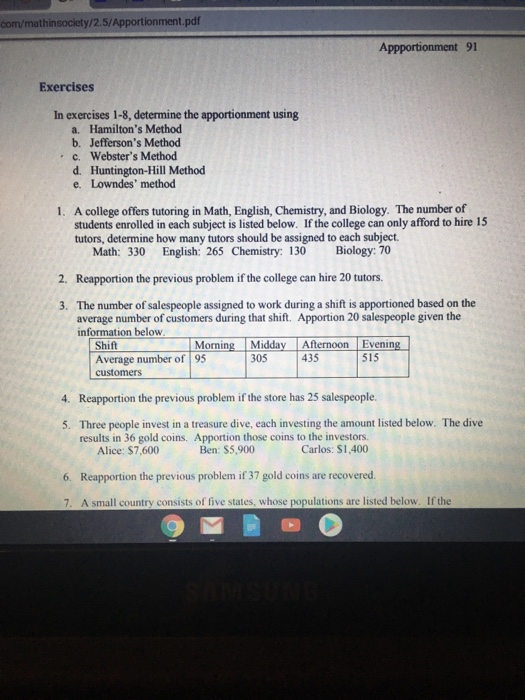 com/mathinsociety/2.5/Apportionment.pdf | Chegg.com
