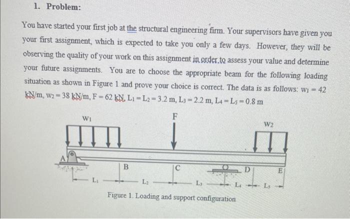 Solved You have started your first job at the structural | Chegg.com
