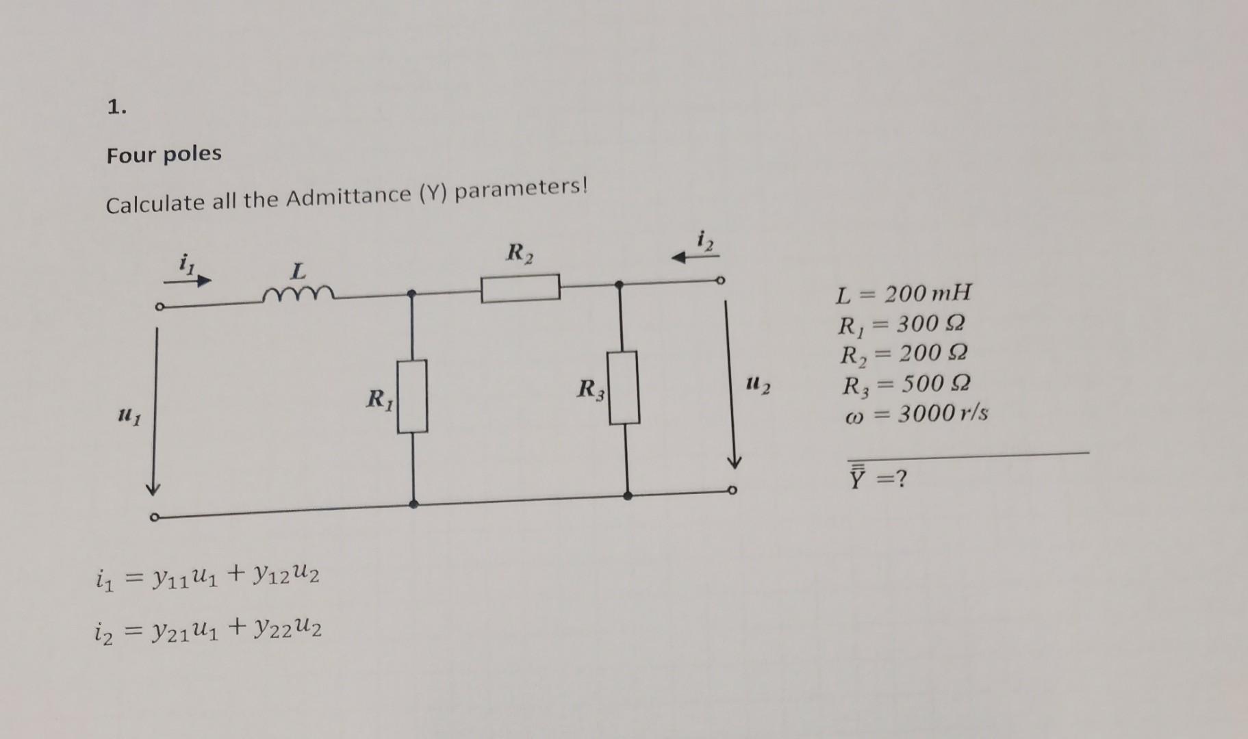 Solved Four poles Calculate all the Admittance (Y) | Chegg.com