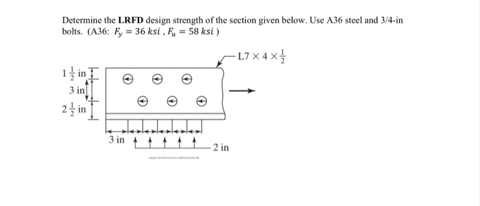 Solved Determine the LRFD design strength of the section | Chegg.com
