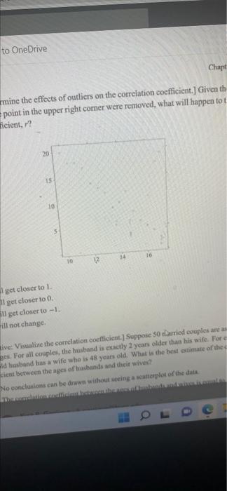 Solved 6. [Objective: Determine the effects of outliers on | Chegg.com