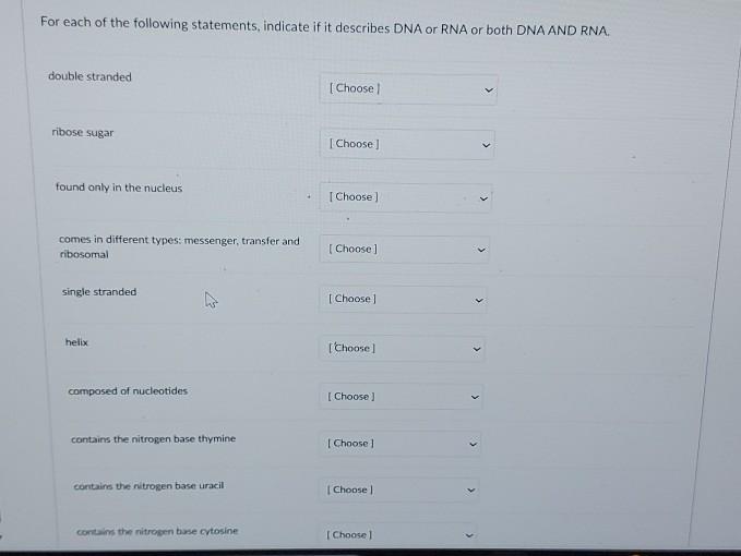 Solved For each of the following statements, indicate if it | Chegg.com