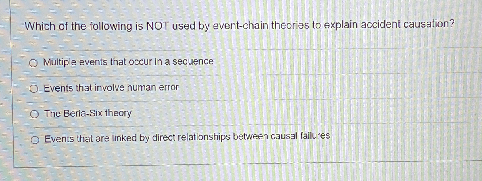 Solved Which of the following is NOT used by event-chain | Chegg.com