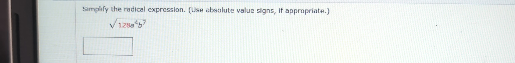 Solved Simplify the radical expression. (Use absolute value | Chegg.com