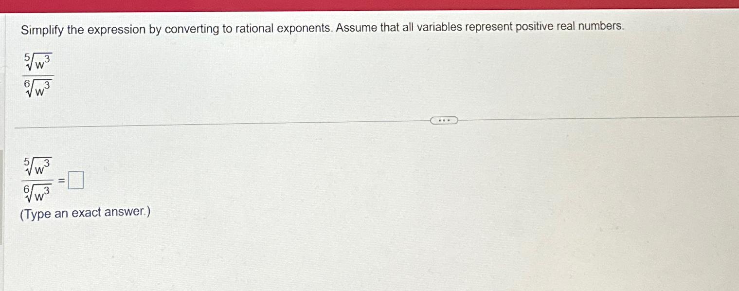 Solved Simplify the expression by converting to rational | Chegg.com