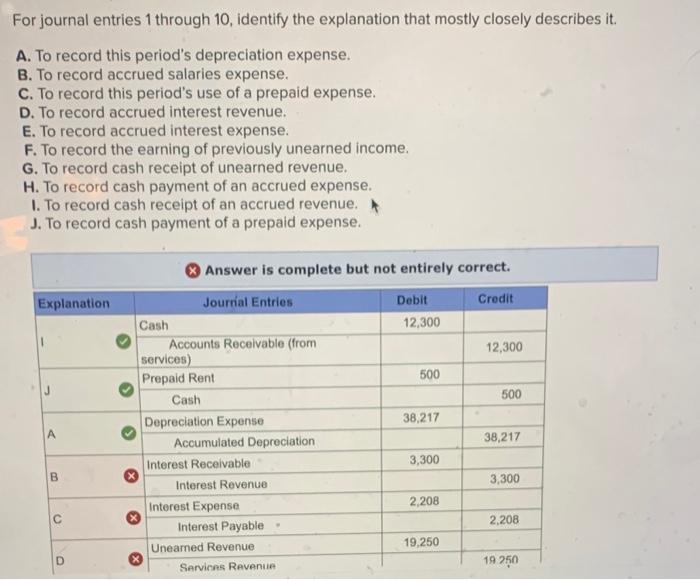 Solved For journal entries 1 through 10 , identify the | Chegg.com